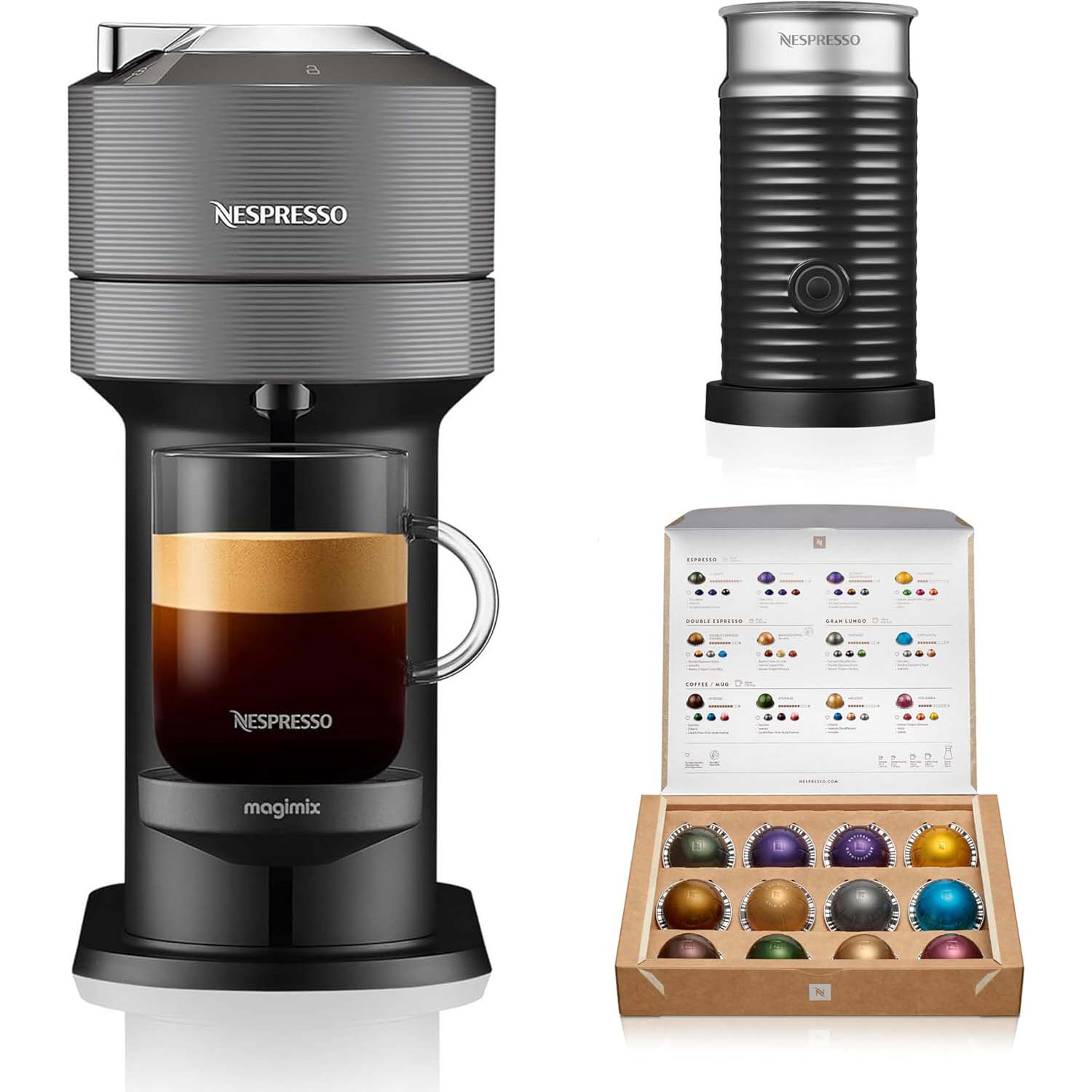 Nespresso Vertuo Next with Aeroccino Grey – Art of Living Cookshop