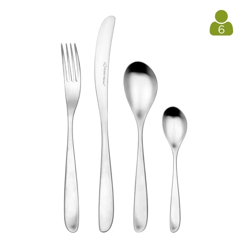 Studio William Olive Satin 24 Piece Cutlery Set – Art of Living Cookshop