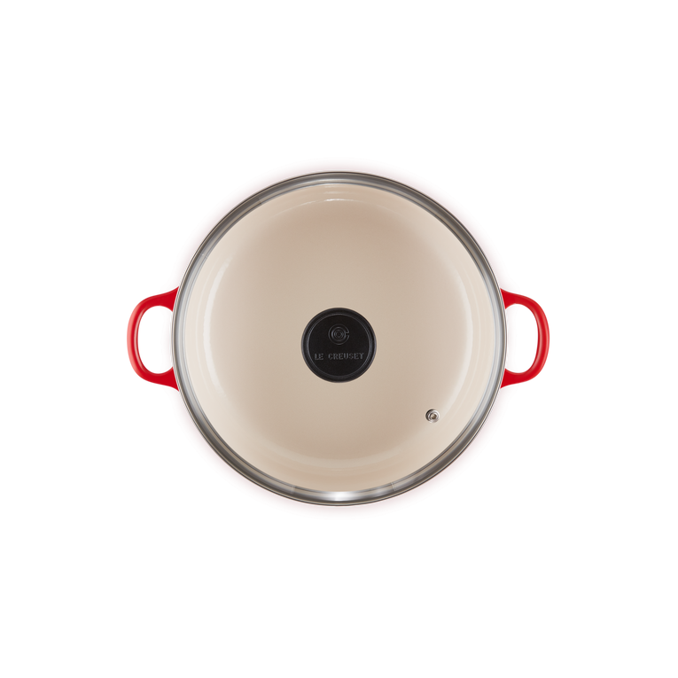 Le Creuset Risotto Pot 24cm Cerise with Glass Lid – Art of Living Cookshop
